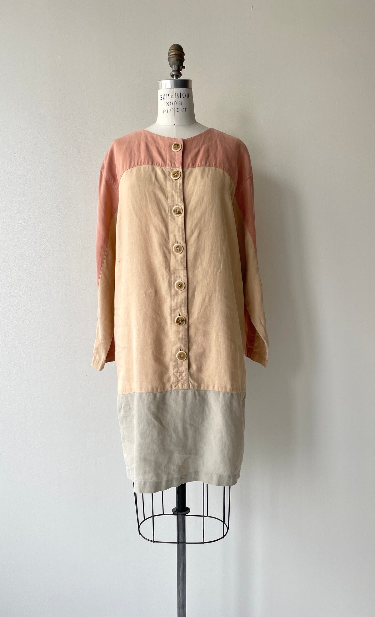 Colorblock Linen Dress – DEAR GOLDEN