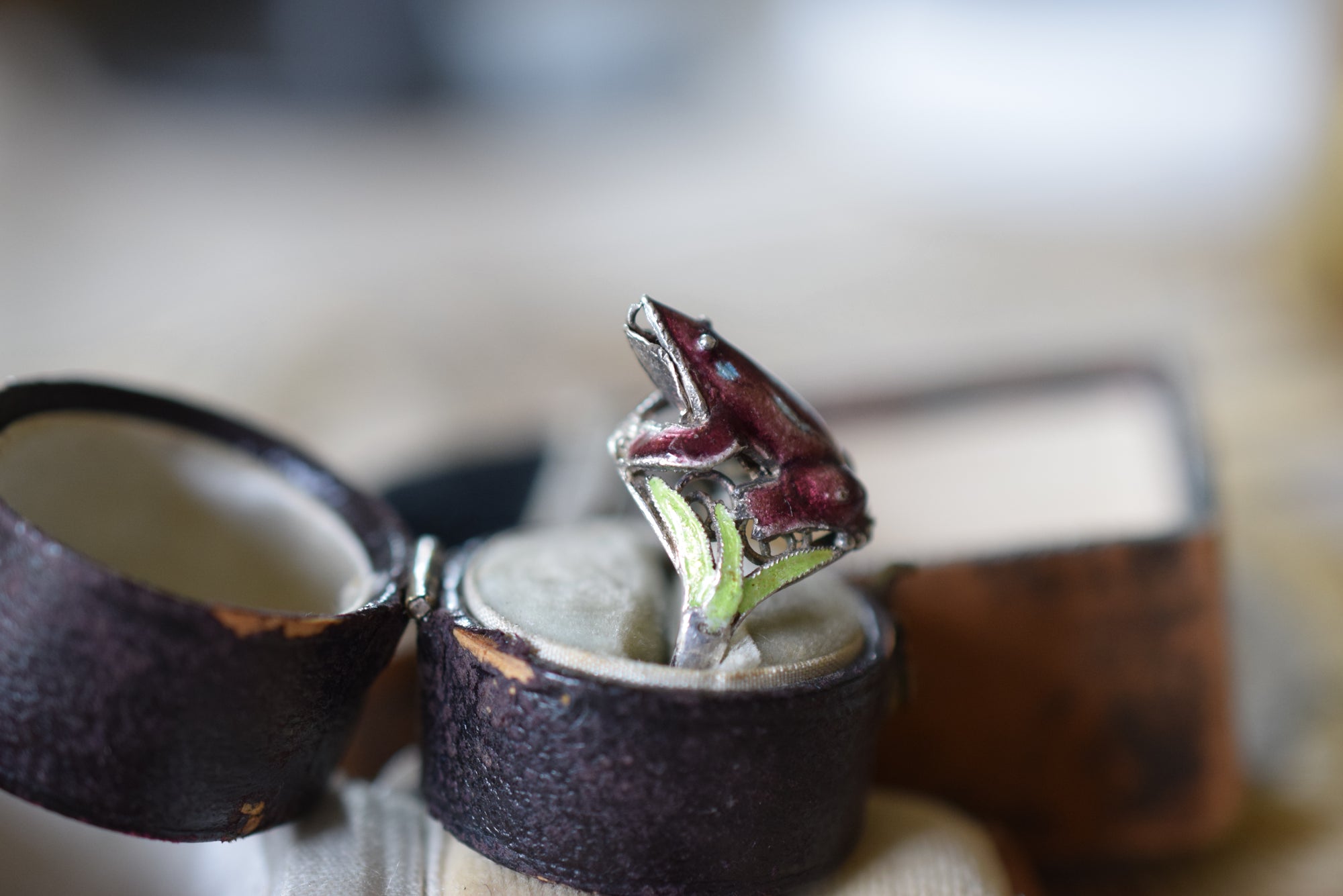 Vintage Enamel Frog Ring – DEAR GOLDEN