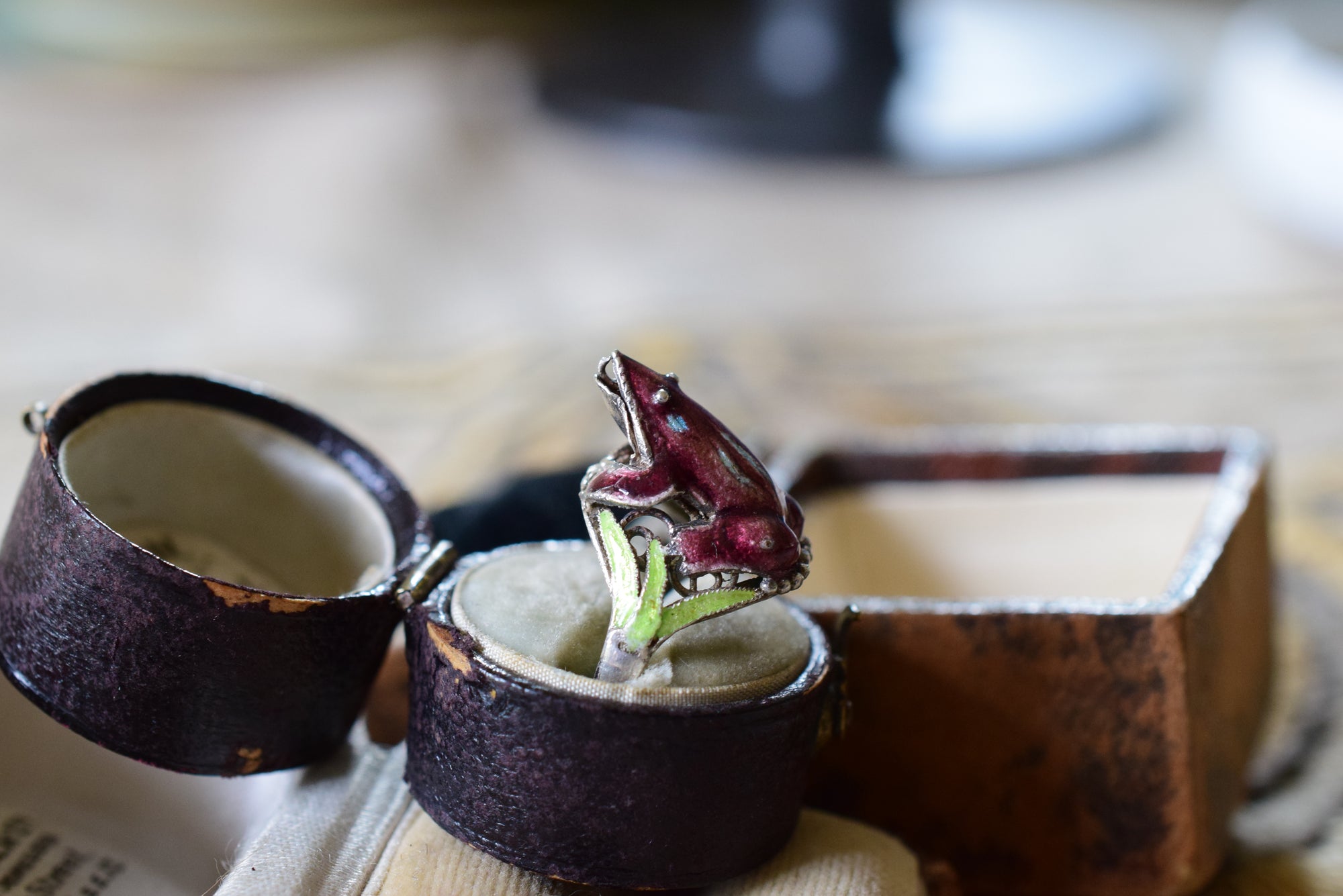 Vintage Enamel Frog Ring – DEAR GOLDEN