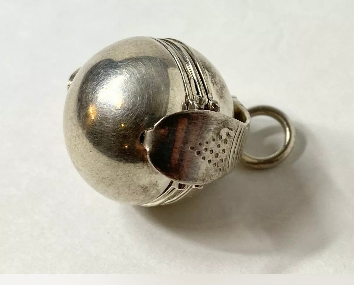 Sterling Silver Folding Orb Locket – DEAR GOLDEN