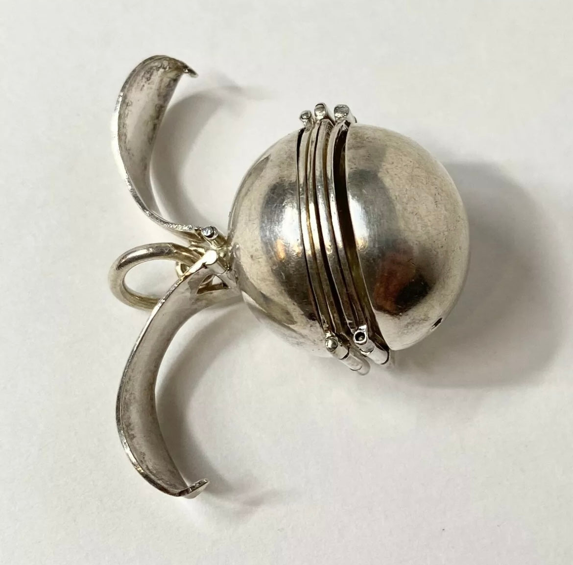 Sterling Silver Folding Orb Locket – DEAR GOLDEN