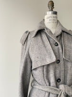 1970s Tweed Mist Wool Trench – DEAR GOLDEN