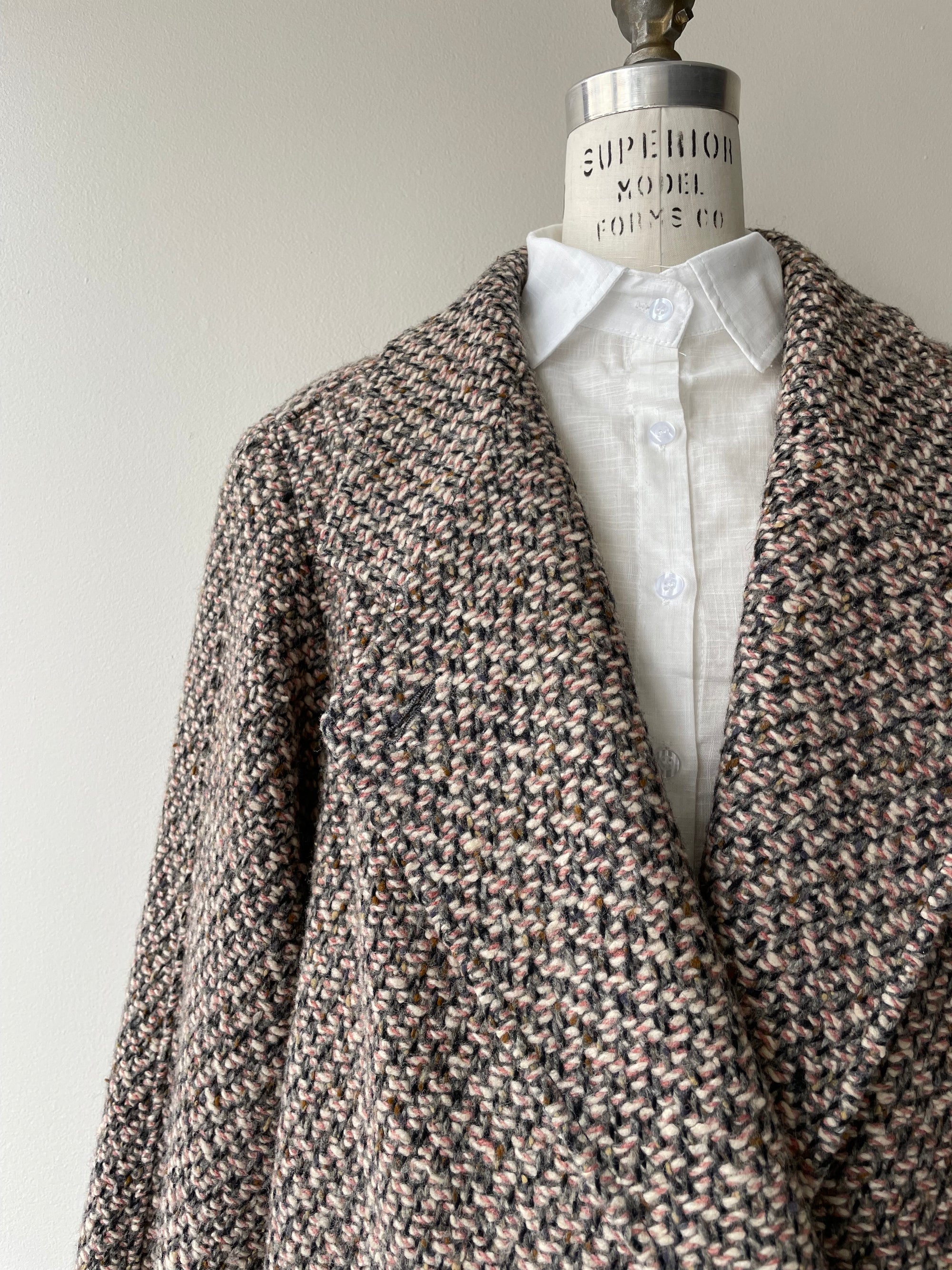 Blush Tweed Winter Coat – DEAR GOLDEN